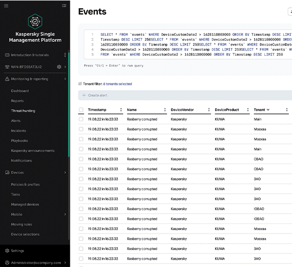 XDR Expert, Kaspersky • Aken